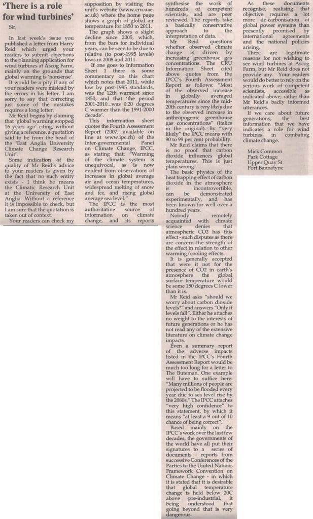 30.11.2012 – Yet more wind turbine debate in The Buteman this week ...